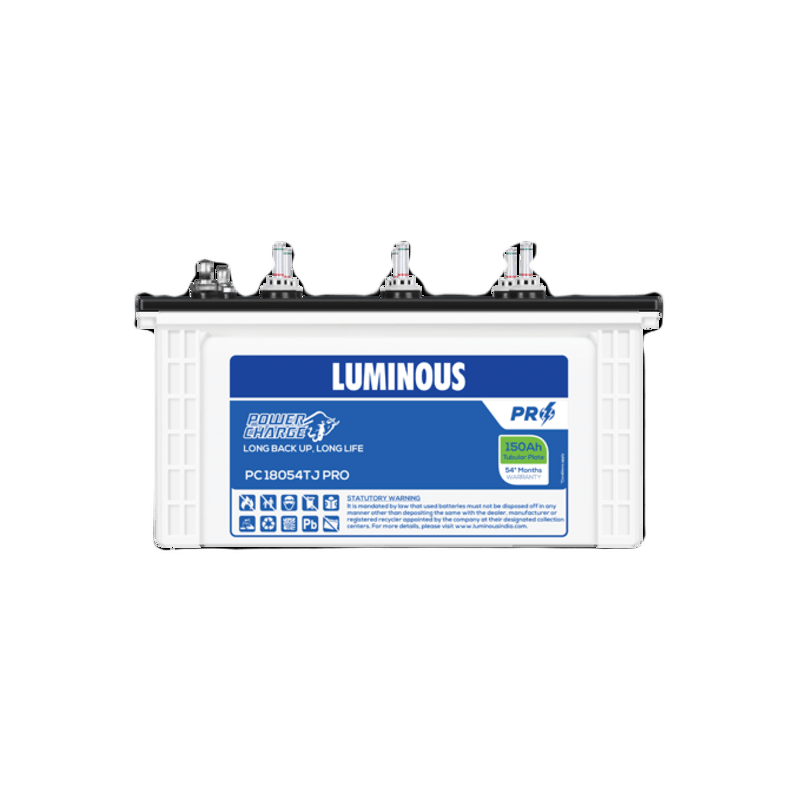 LUMINOUS 150Ah Power Charge Tall Jumbo Inverter Battery for Home ...